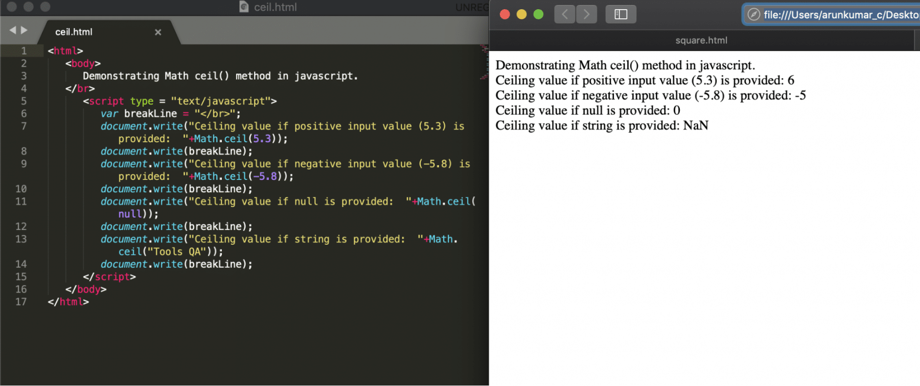 Math Object In JavaScript And Different Operations Of JS Math Function